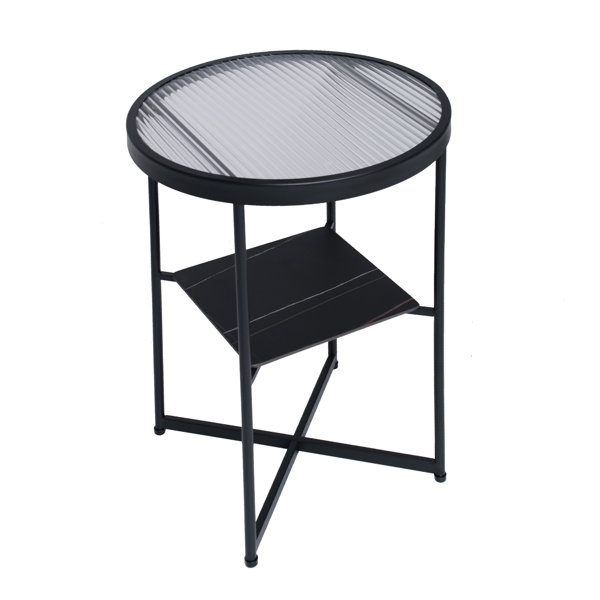 Latitude Run® Black Round End Table | Wayfair